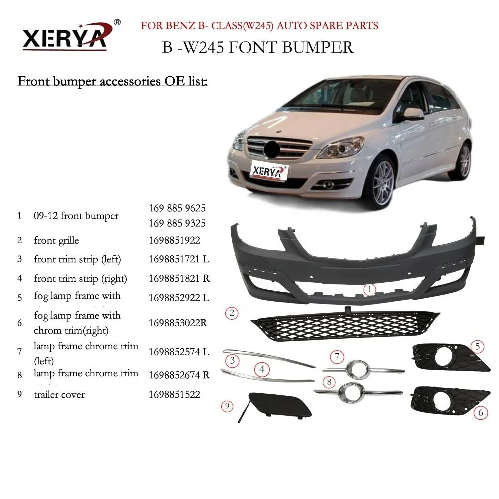 Mercedes Benz W245 B200 Front Bumper Covers - OEM Quality