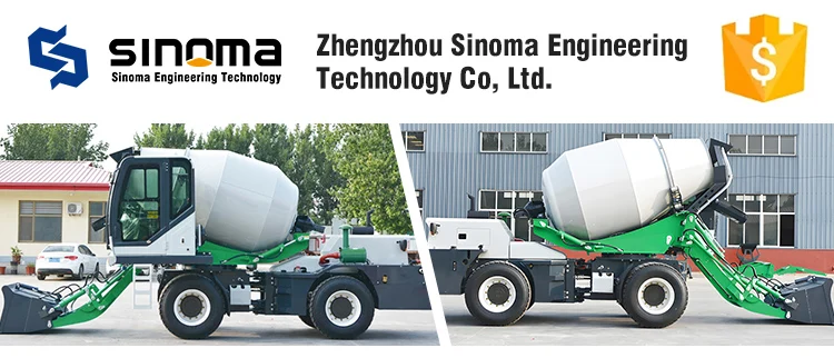 SINOMA Self Loading Concrete Mixer Truck - High Efficiency