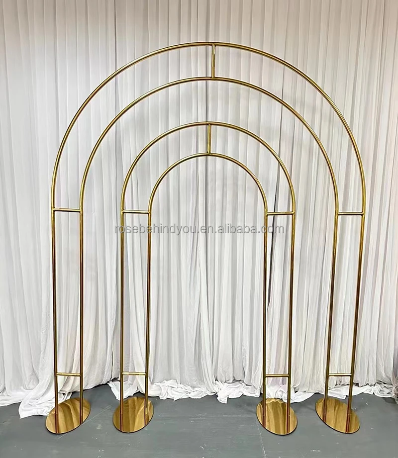 Luxury Wedding Arch Backdrop Gold Metal Backdrop Stand Panel| Alibaba.com