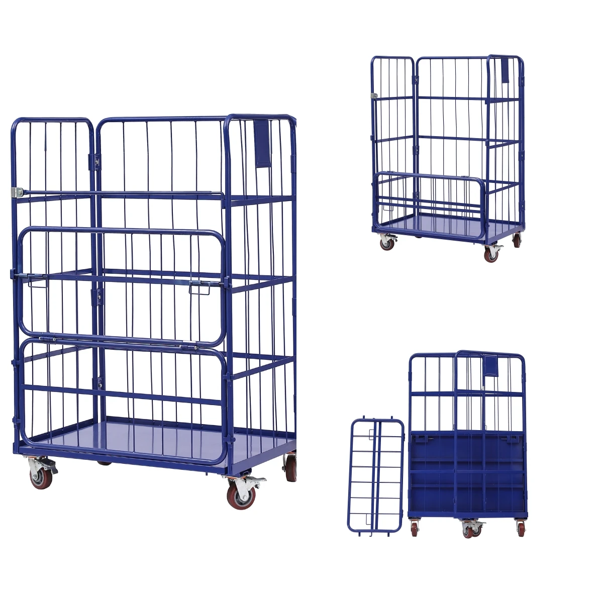 Foldable Collapsible Assembly Storage Warehouse Supermarket Logistic Transportation Roll ...