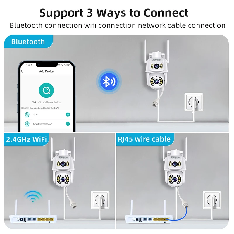 Joareon Dual Screen Alarm Linkage Icsee 8mp 4k Cctv Outdoor Ptz ...