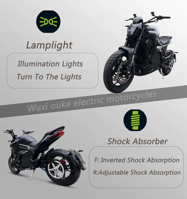Electric Motorcycle - 11kw Power, 150km/h Speed, 400km Range