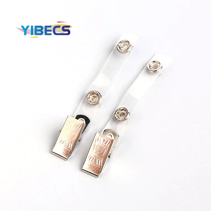 Metal ID Clip Findings with Clear PVC Straps PVC Metal ID Clip ...