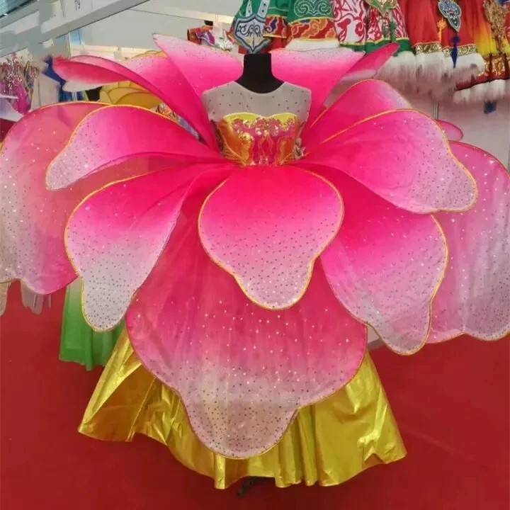 Sexy Flower Cosplay Costume for Adults | Long Sleeve Dance Dress for ...