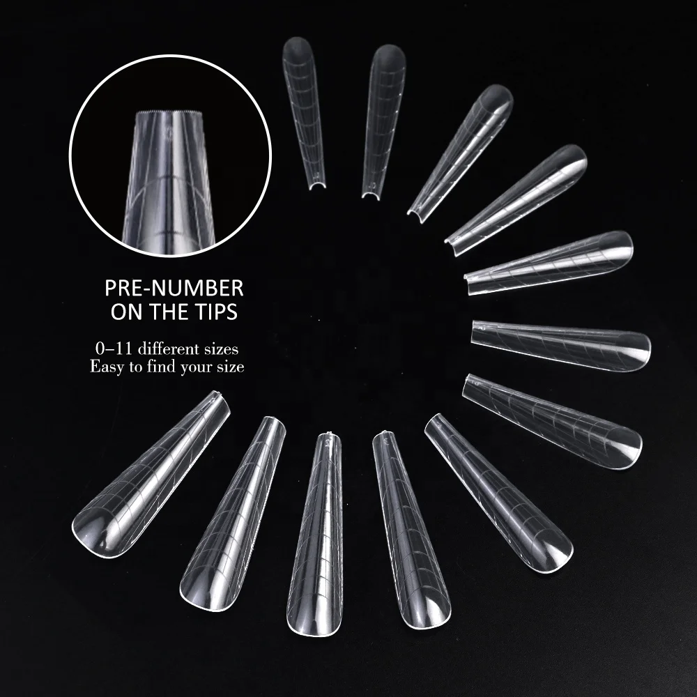 Gelsky Dual Form Long Conffin Gel Extension Molds Nail Dual Form - Buy ...