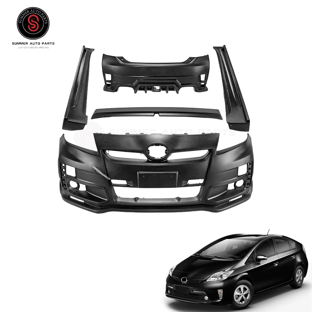 Pp Plastic Material Front Bumper Lip With Led Rear Lip Side Skirts Car ...