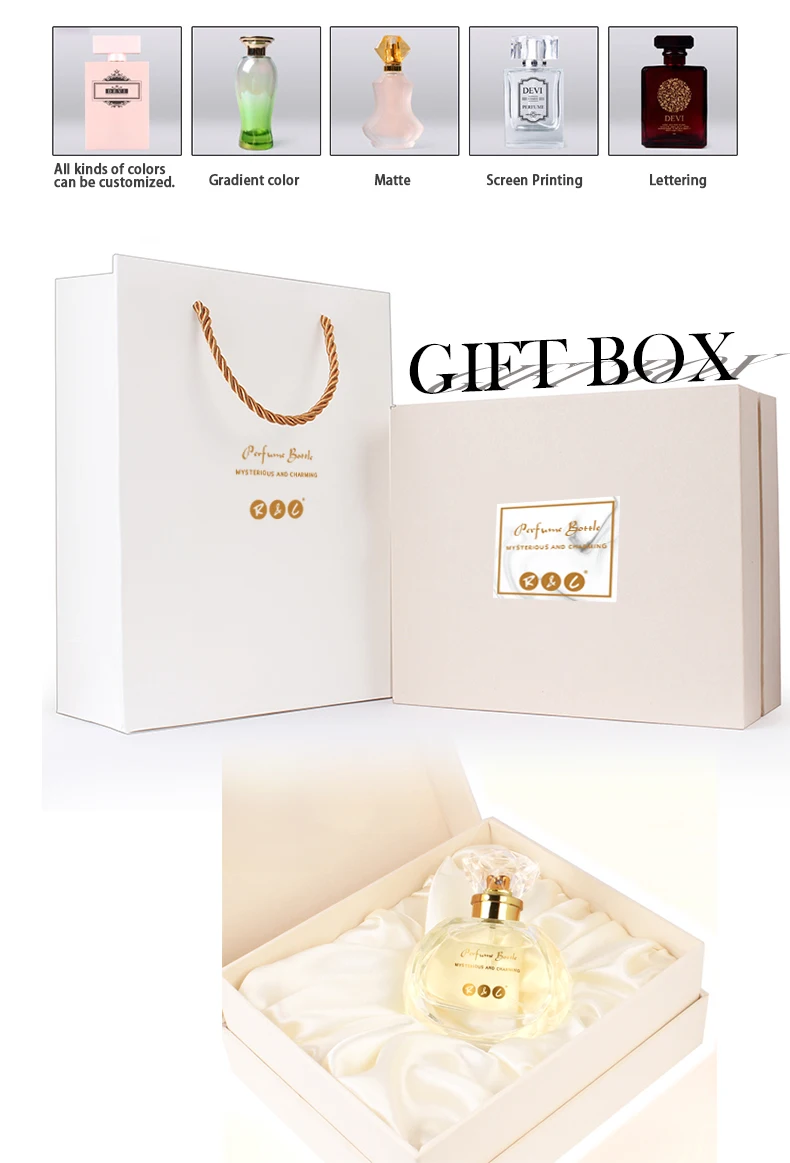 50ml 75ml 100ml Cologne Black White Pink Flat Spray Rectangle Thick ...