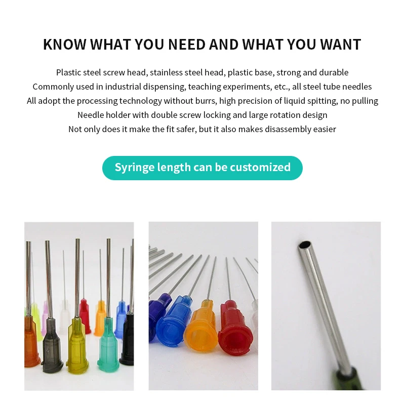 0.5 Inch 19 Different Gauge Threaded Blunt Tip Syringe Dispensing ...