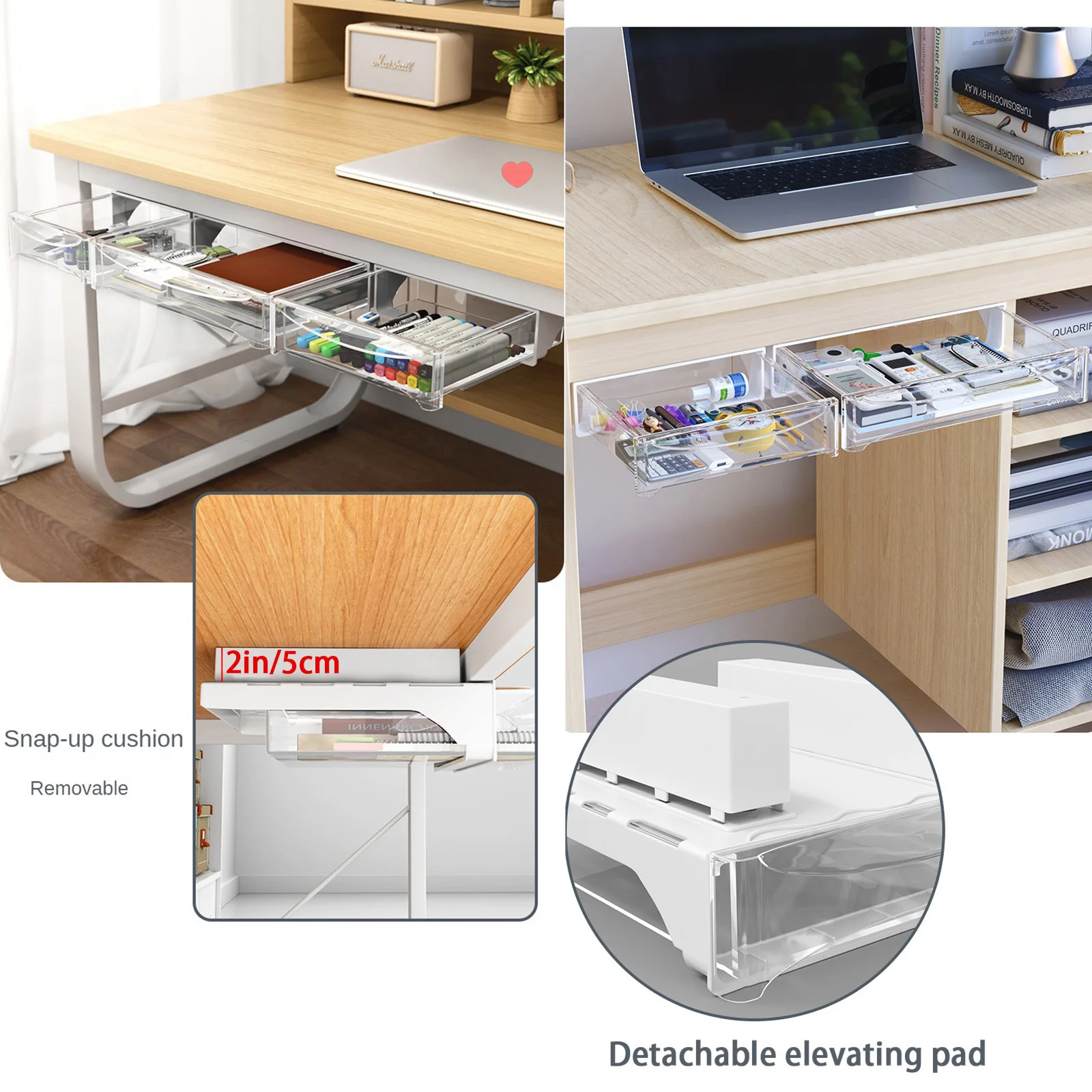 Invisible Drawer Under The Office Desk Without Punching Holes Large ...