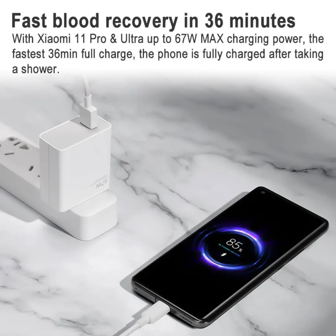 Original Xiaomi 67w Charger Type-c Interface Travel Usb Phone Charger ...