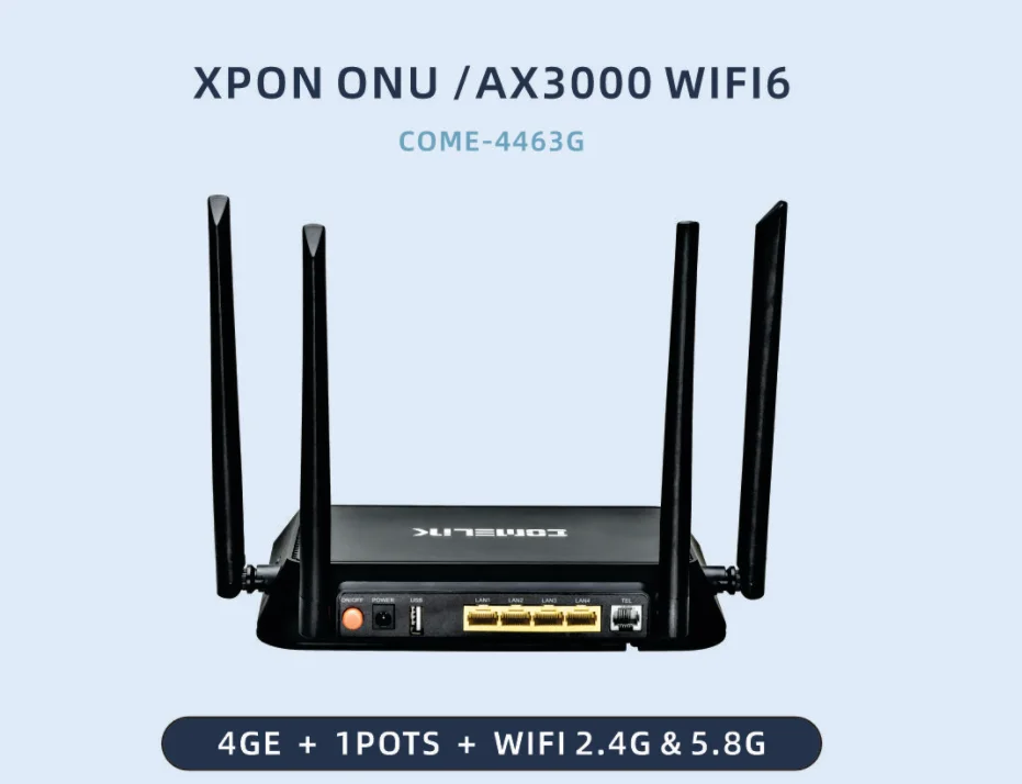 KEXINT High Speed FTTH AX3000 GPON EPON XPON Dual Band WiFi 6 Ethernet ...