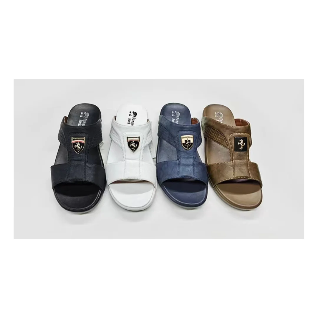 Men Arabic shoes Handmade Sandals Comfortable PU Leather slider Slipper ...