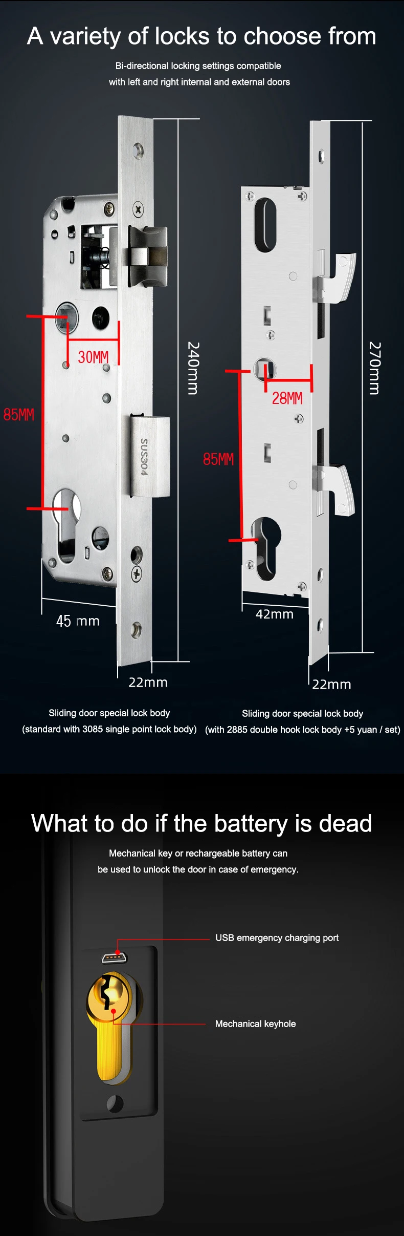 Automatic High Security Broken Bridge Aluminum Waterproof Slim Hotel ...