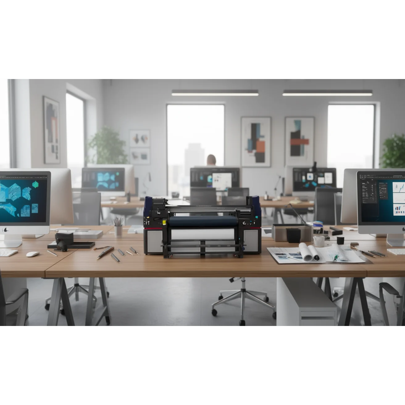 Hybrid Plotter With Ricoh G6 Printhead And 2.5M Print Width For ...