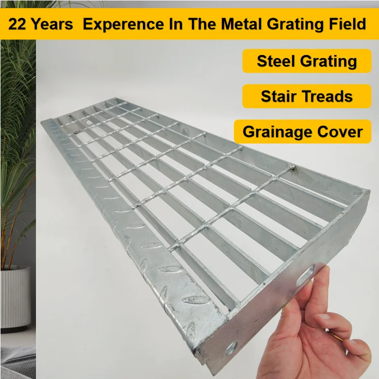 Modular Stainless Steel Stair Grating System with Diamond Plate Steps ...
