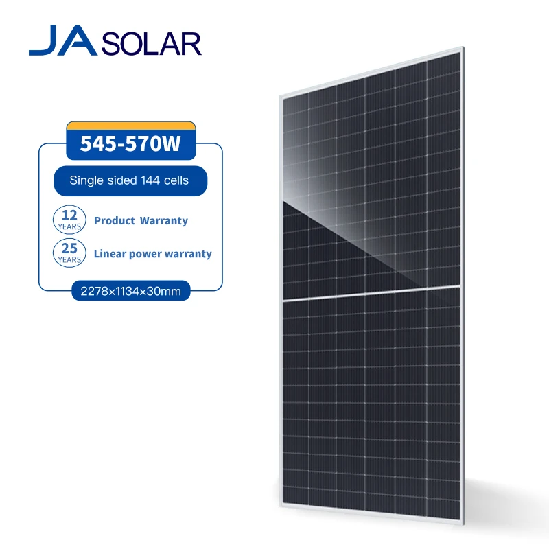JA Solar Pv Module 545w 550w Mono Panel Solar 555w 560 Watt 48v 565wp ...
