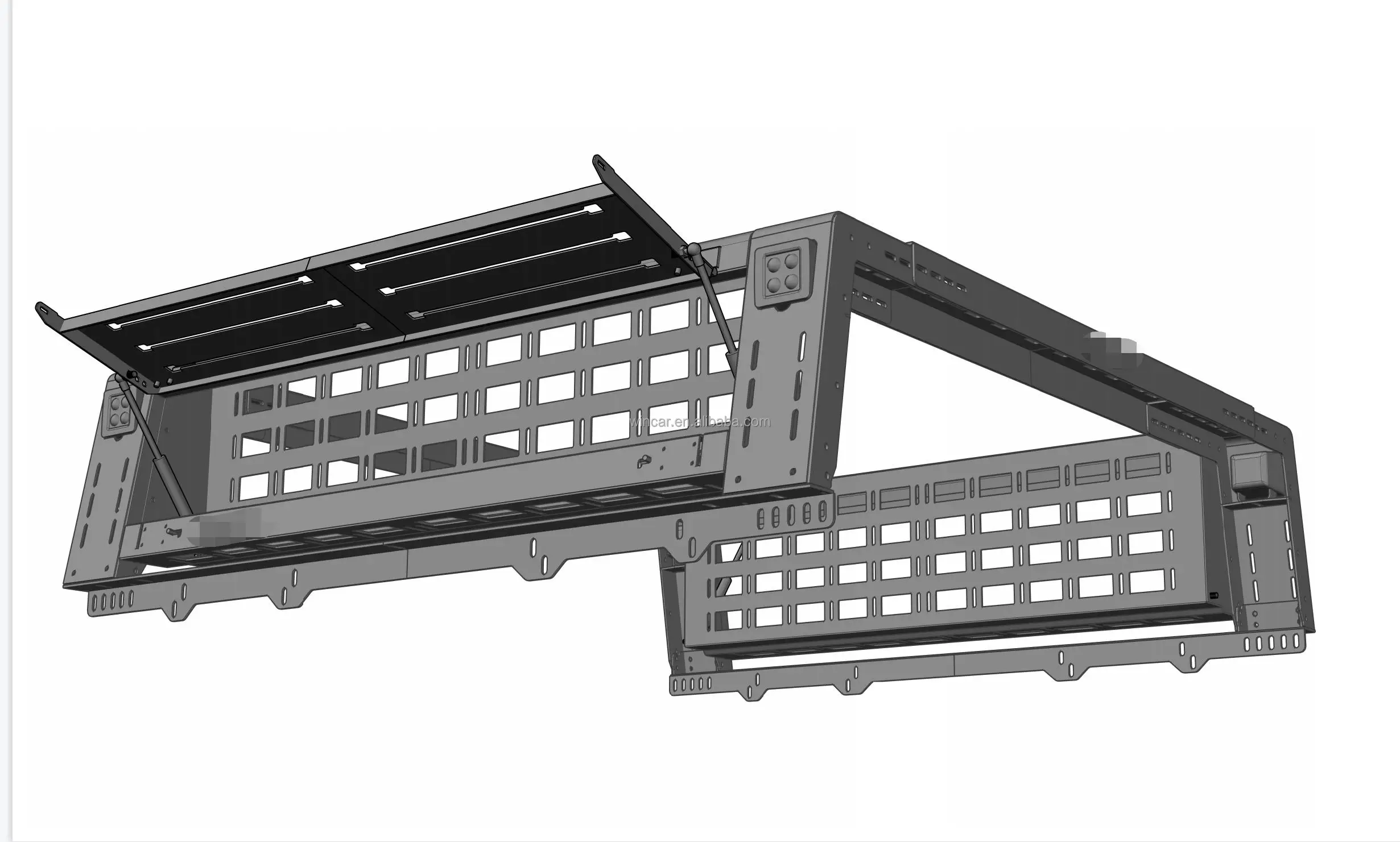 Universal Truck Bed Rack with Storage Box - Steel Material