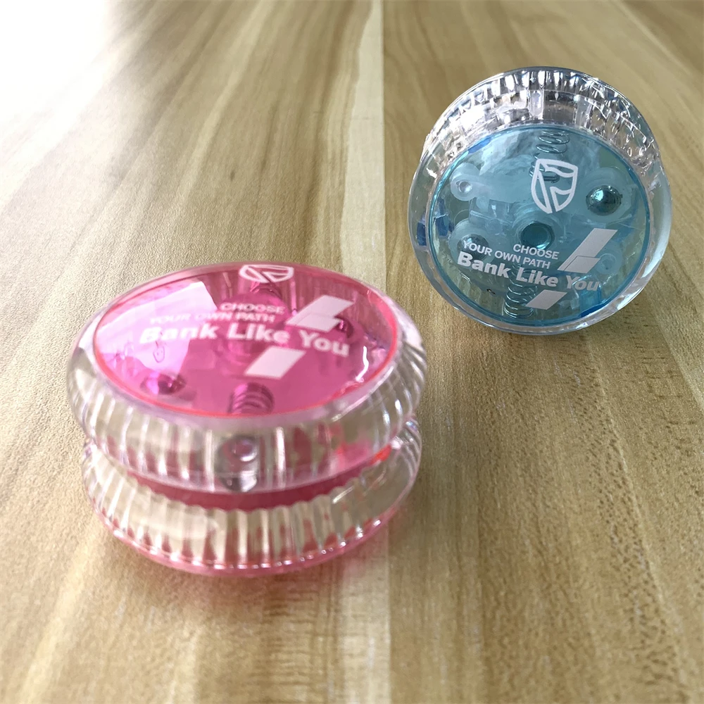 Custom Design Uv Printing Plastic Transparent Pink Blue Bearing ...