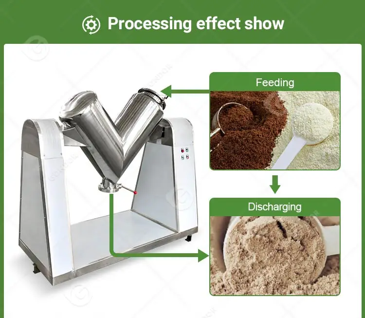 Coal Oxide Particle Kava Masala Mixer Particle 50kg V-Type Dry Food ...