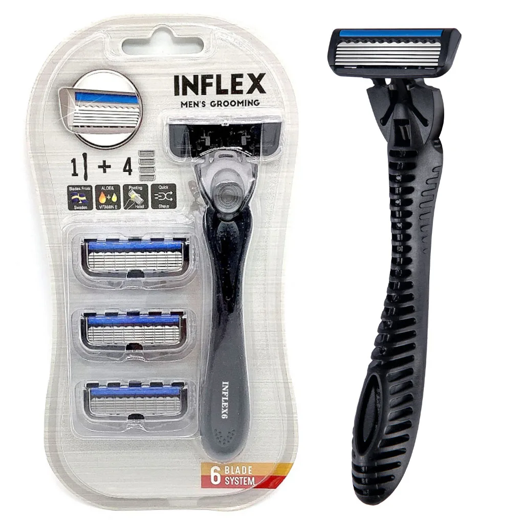 Men And Women 6blade Black Razor Face Razor Supply Six Blades ...