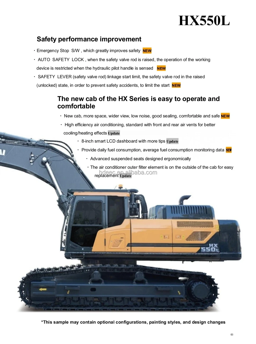 Hyundai New Generation 50 Ton Models Hx550l Large Big Crawler Excavator ...