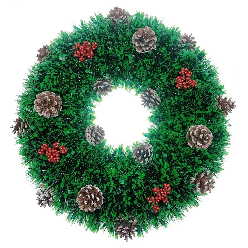 19 Inch Large Christmas Tree Wreaths Plastic Balls Decorative ...