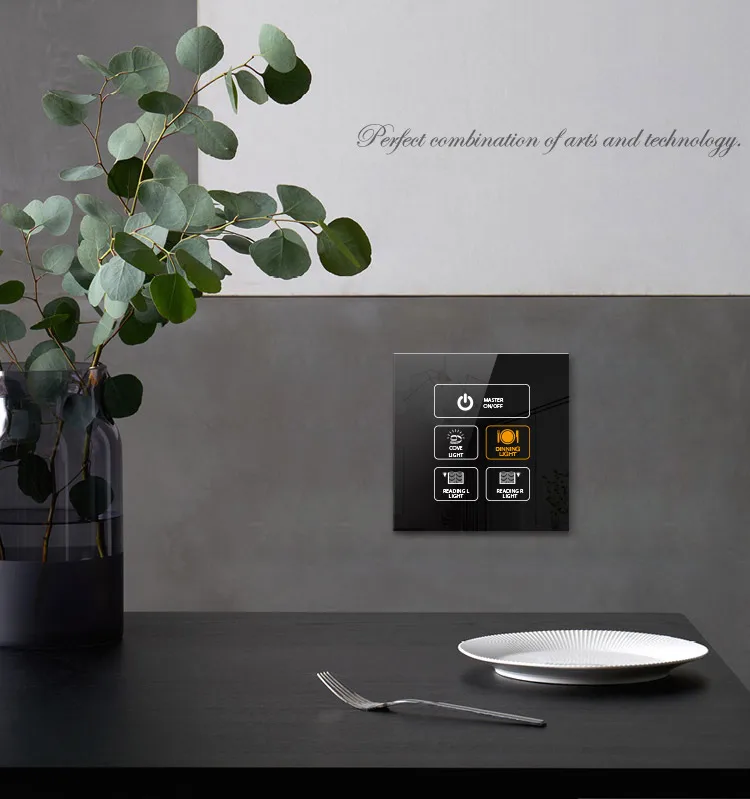 Smart Touch Wall Switch - RS485 Protocol for Hotel Control