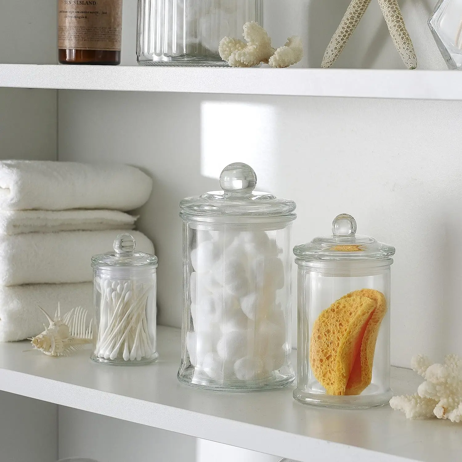 Decorative Glass Food Storage Containers With Sealed Ceramic Lids For ...