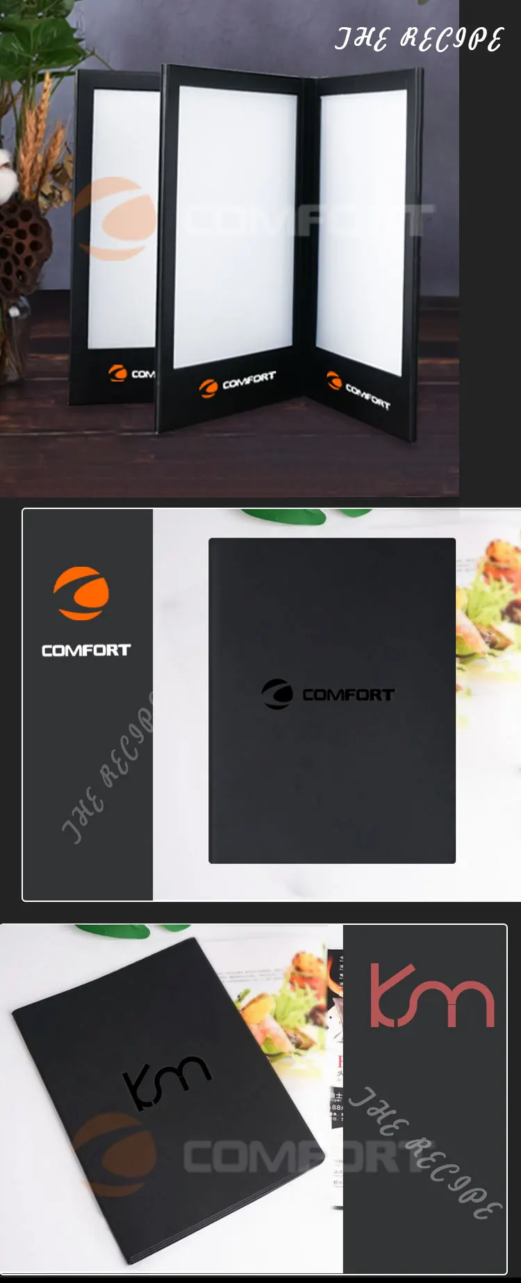 Custom Logo Food Pvc Menu Holder Led Menu Book Covers Restaurant - Buy ...