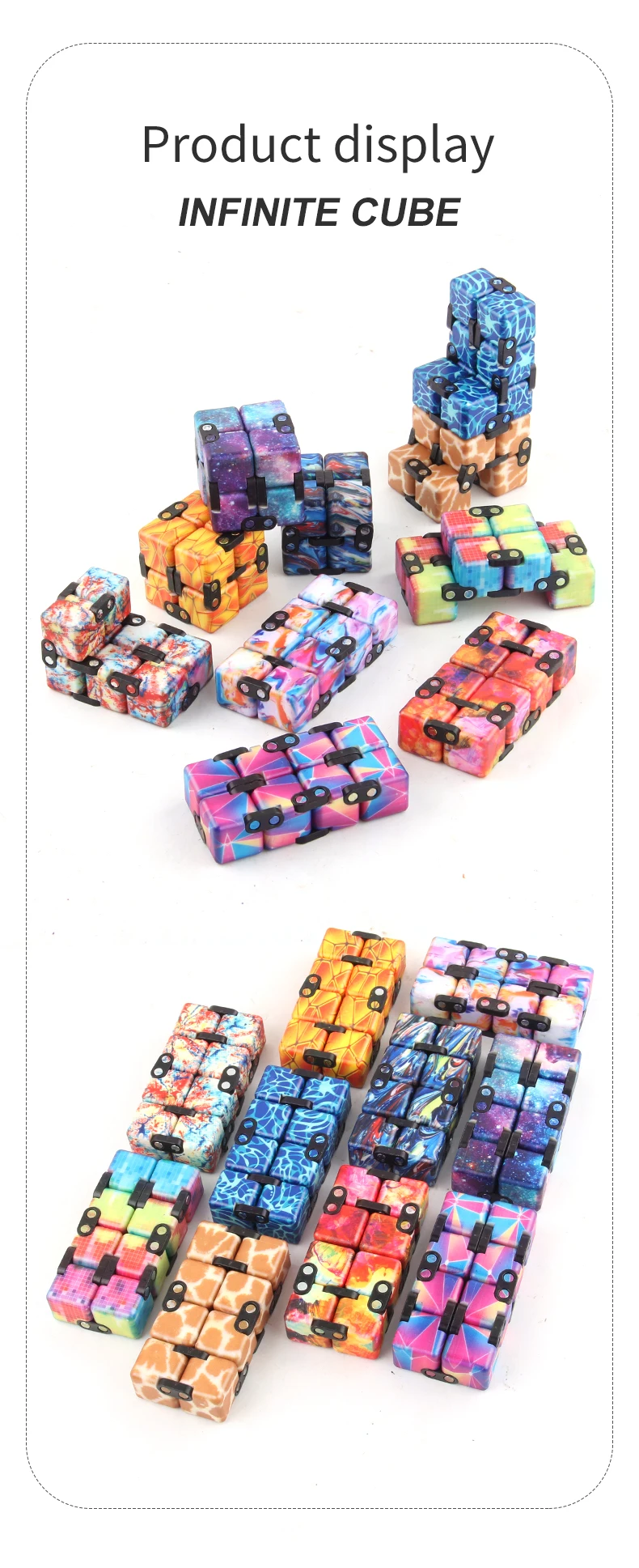 Anti Anxiety Toys Folding Rubik's Cube Decompression Toy Pockets ...