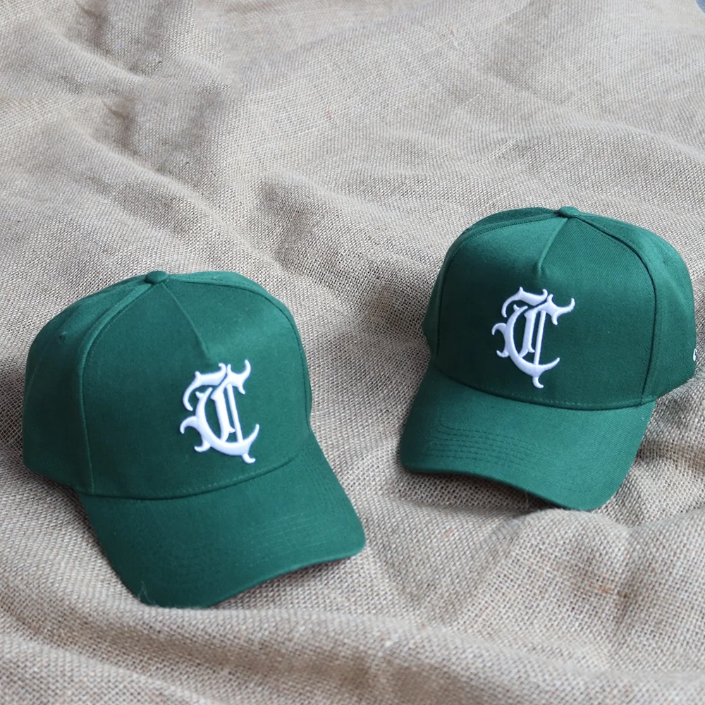 Shop Our Best Selling Green 5 Panel Caps with 3D Embroidery