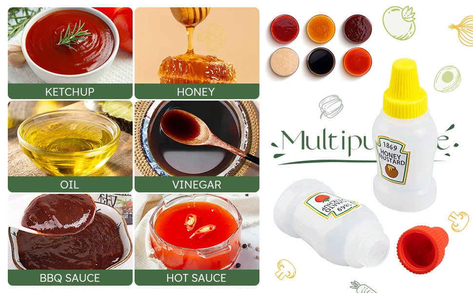 Transparent Food Safe PE Bottle Tasty Tomato Ketchup Sauce Squeeze ...
