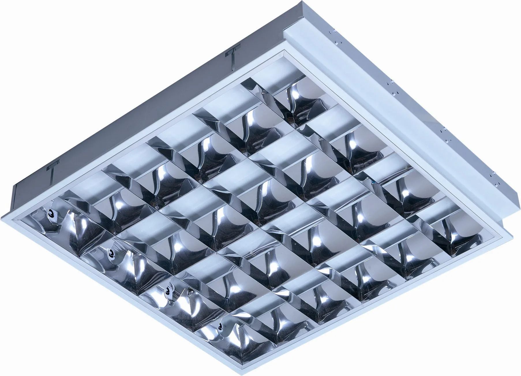 Office 595x595 T8 T5 Louver Recessed Troffer Led Light Fixture Fitting ...