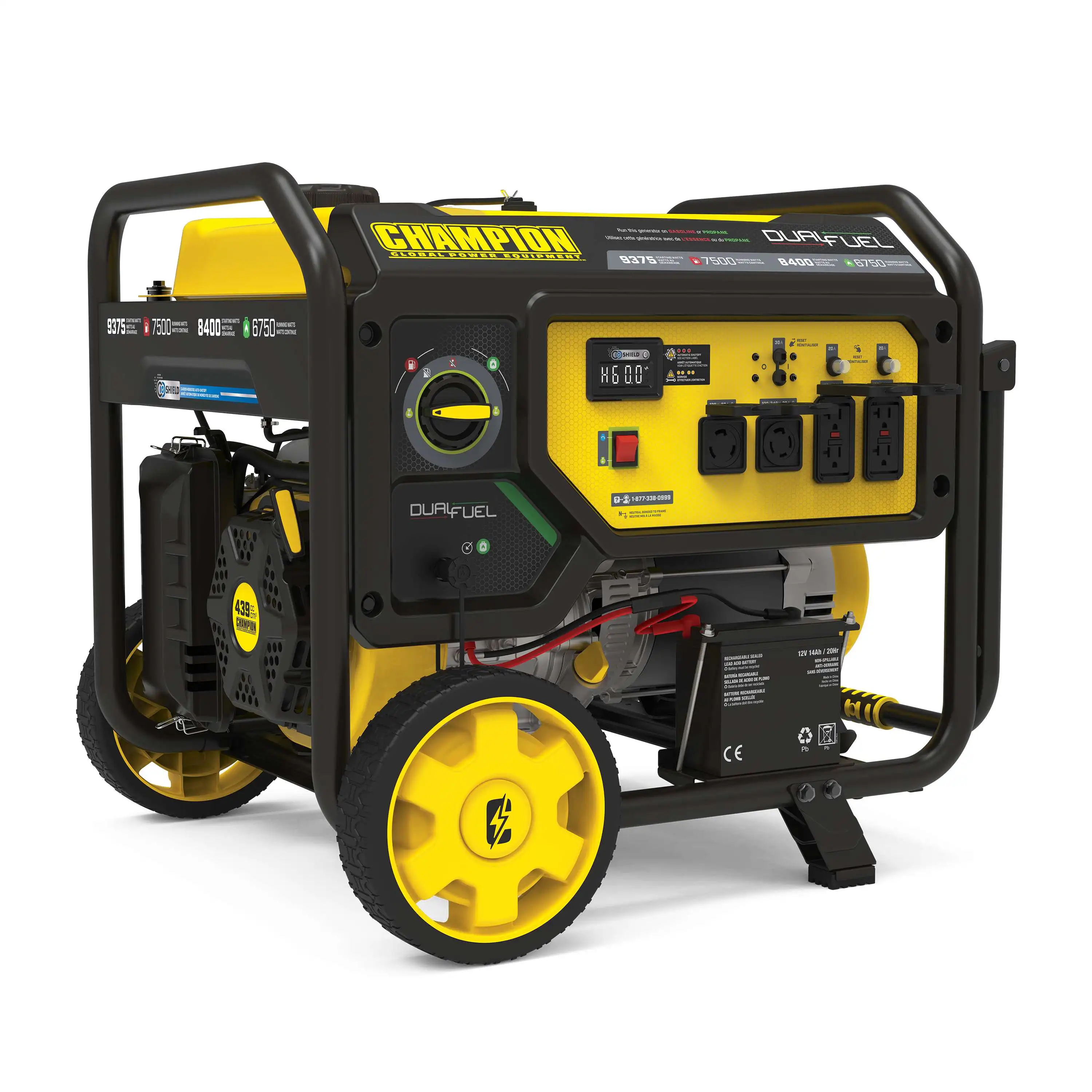 Champion Electric Start Portable Generator 7.5kw 7000w 7kva 7500w ...