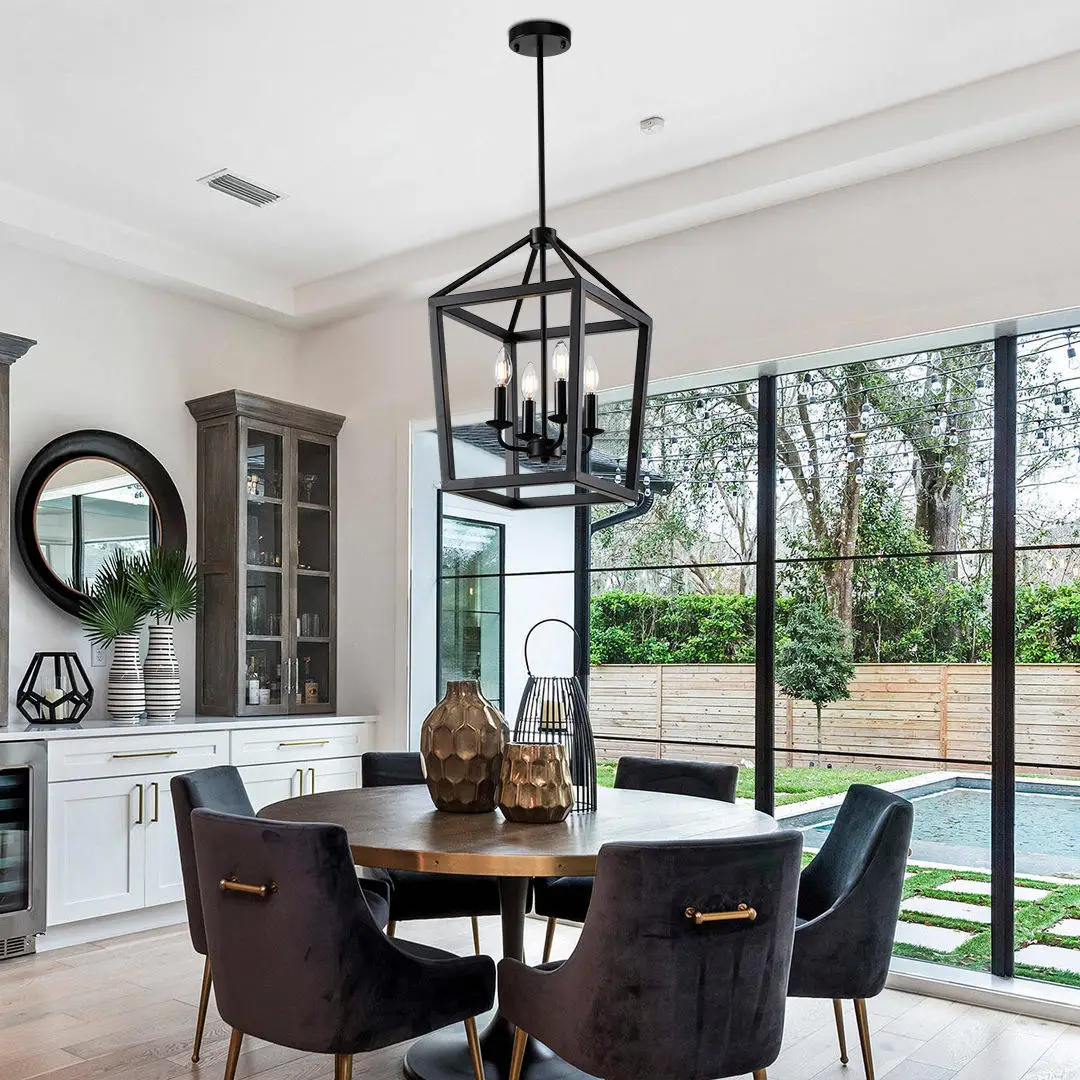American Style Lights Retro Lantern Chandelier Lamp Dining Room Kitchen ...