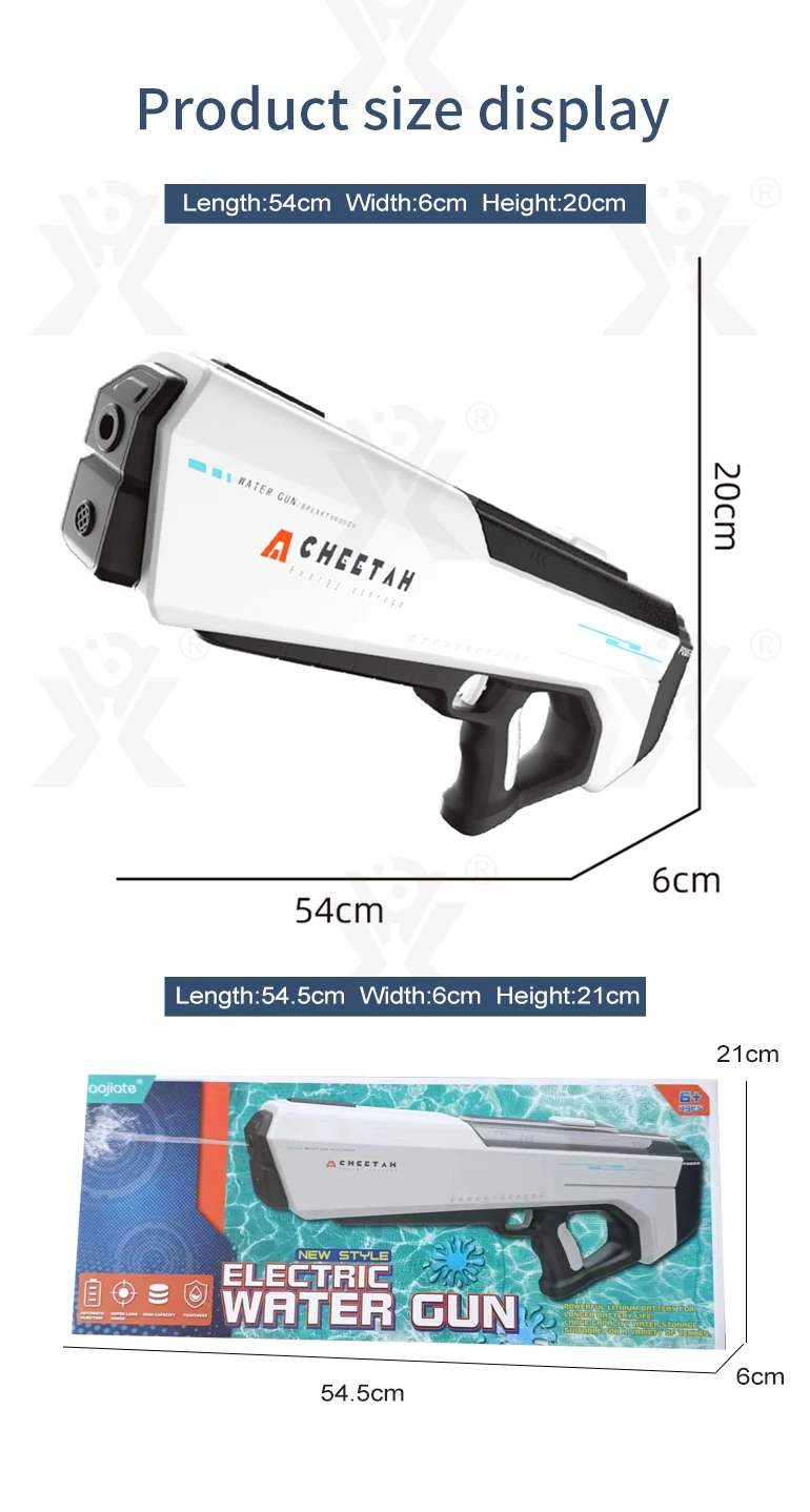 Summer Rechargeable High Pressure Long Range Watergun Toy