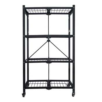 Hoifat Foldable Metal Storage Shelving Rack With Wheels - Buy Foldable ...