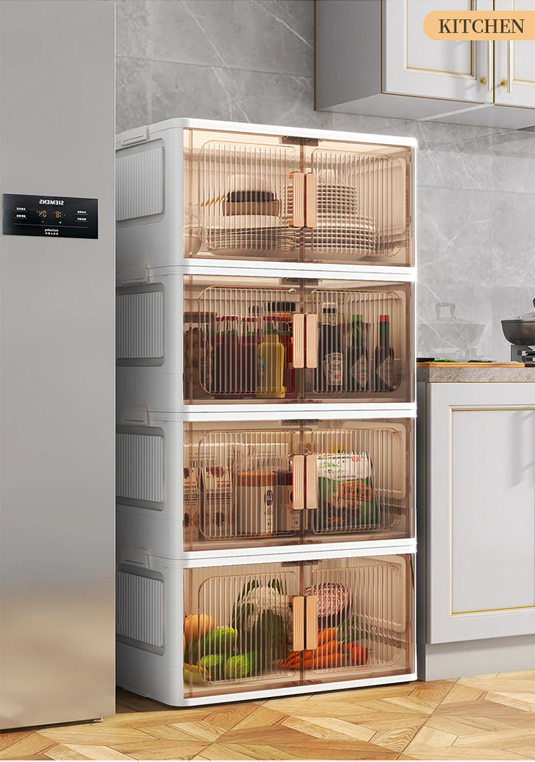 Multifunction Plastic Foldable Storage Cabinet Box