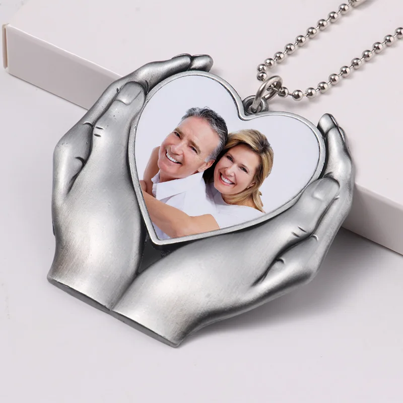 Sublimation Blanks Memorial Heart in Hands Ornaments for Custom Memory ...