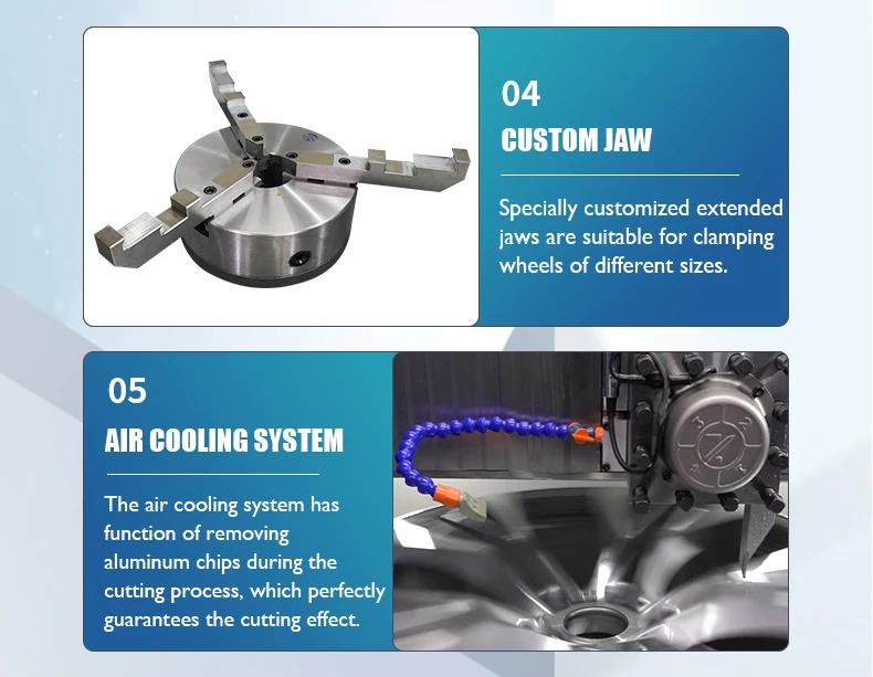 2024 Hience New Design Diamond Cut Cnc Wheel Repair Lathe Alloy Wheel ...