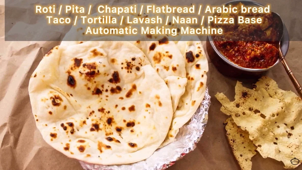 Full Line 2 Row Flat Lebanese Lavash Chapati Roti Pita Bread Arabic ...