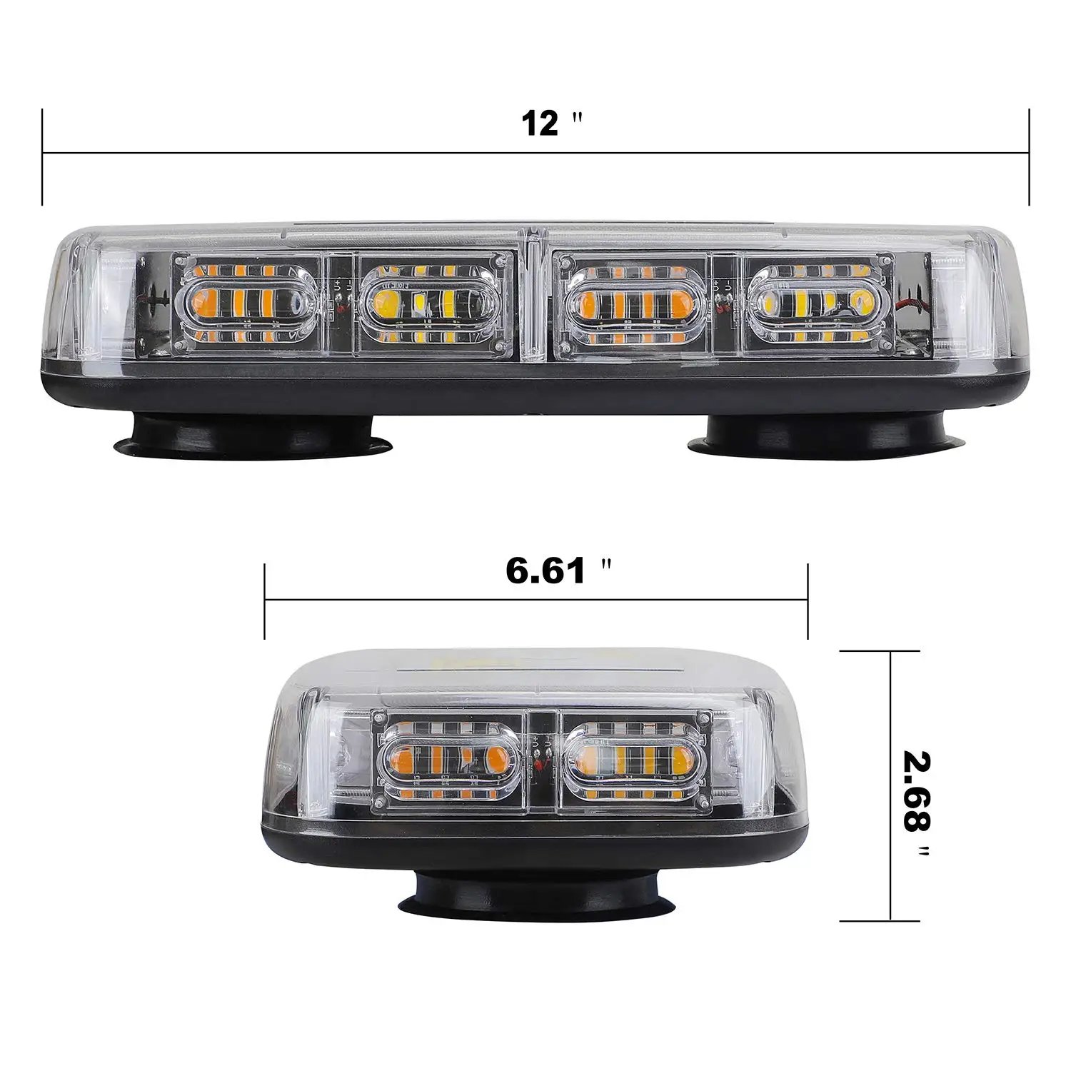 48 Led Roof Top Strobe Lights 12-24v Mini Short Row Warning Light ...