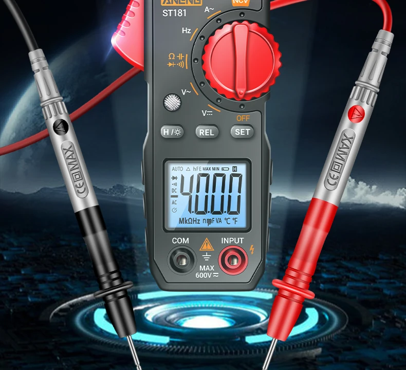 ANENG ST181 Digital Clamp Meter - 4000 Counts Multimeter