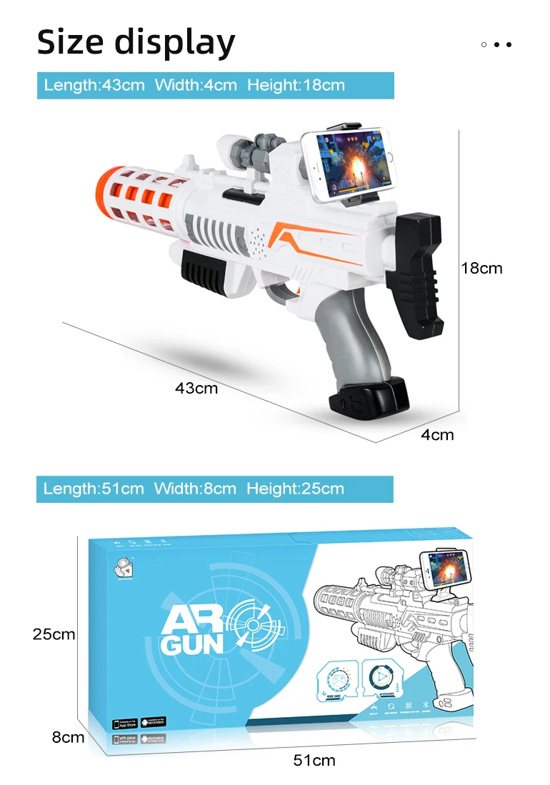 3D Virtual Reality Ar Game Toy Gun for Android IOS Phones| Alibaba.com
