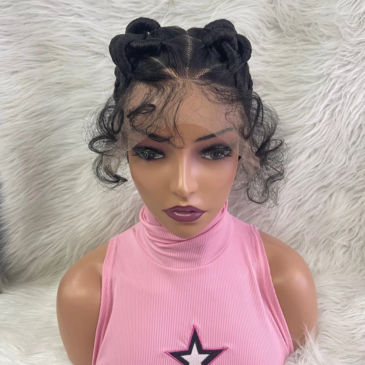 Short Knotless Box Braided Bob Braids Wig - Full Lace Wig