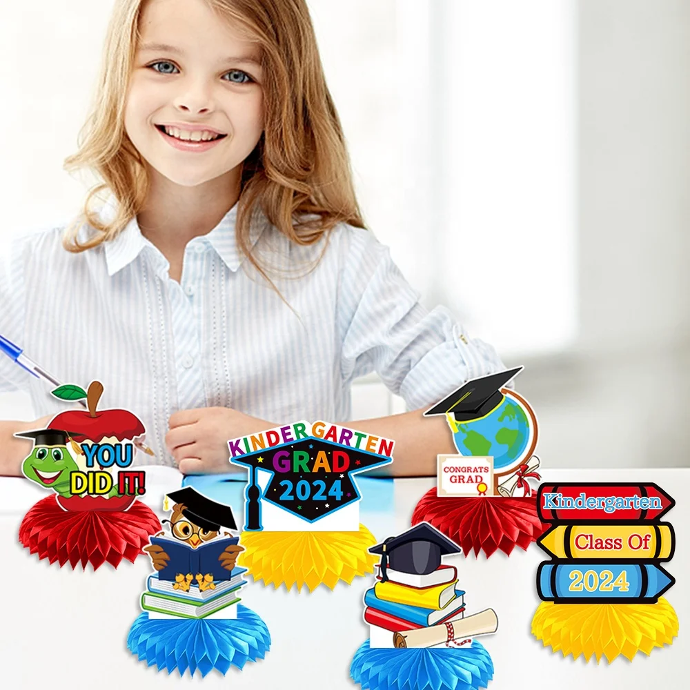 Kindergarten Graduation Centerpieces Kindergarten Graduation Honeycomb ...