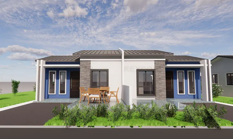 42sqm Semi-Detached Modular House - Hurricane Resistant