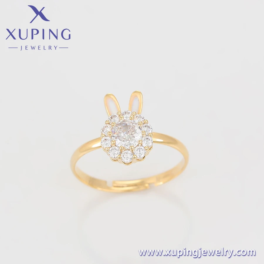 Elegant 18K Gold Plated ZIRCON Engagement Ring - Classic Wedding Band ...