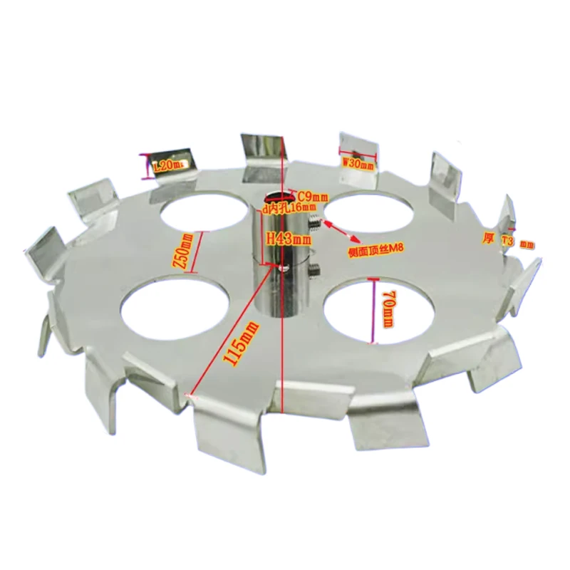 304 Stainless Steel Disc Dispersing Disc Stirrer Parts Blade Sawtooth ...