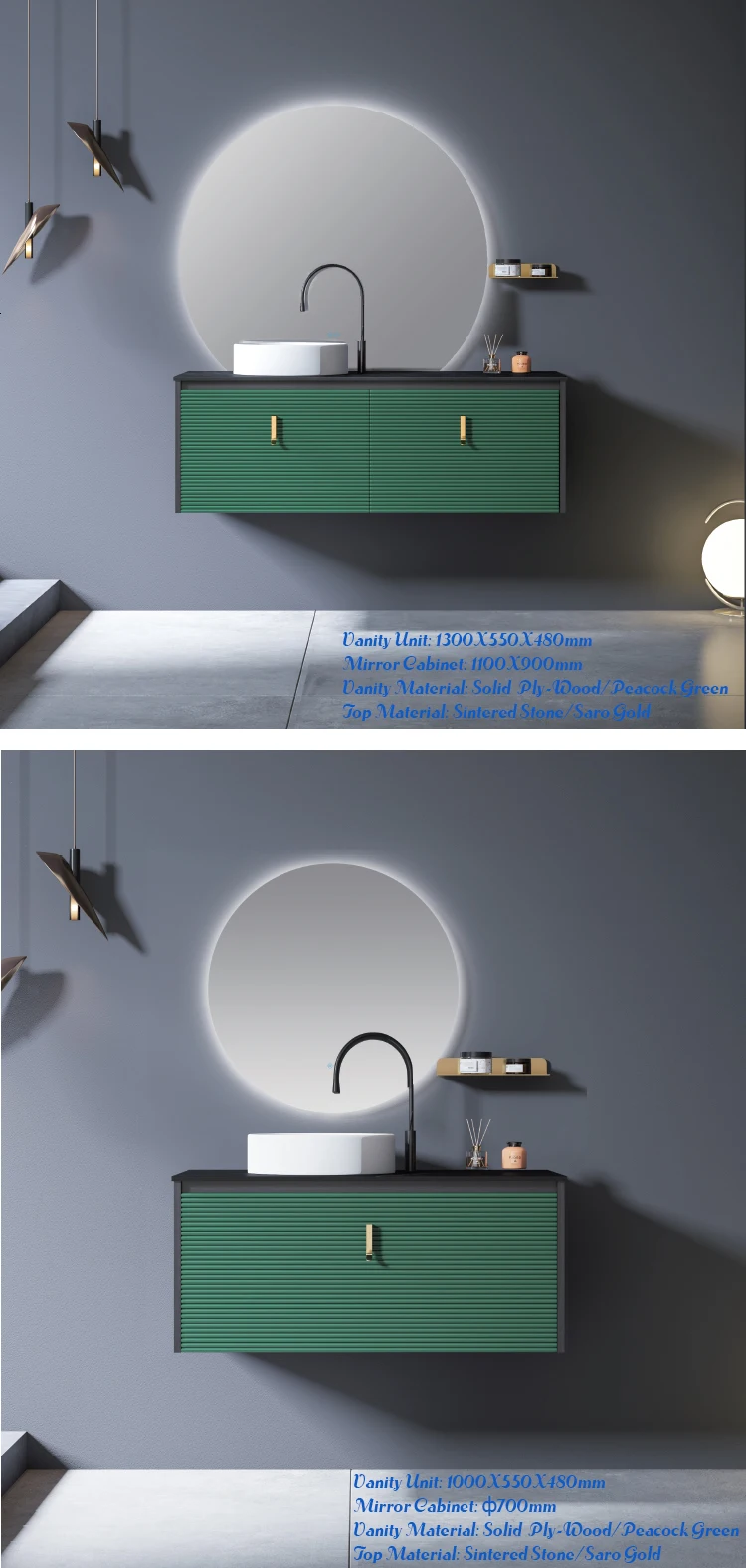 Yida Modern Italian Design Wood 36 To 48 Inches Bathroom Vanity Combo ...